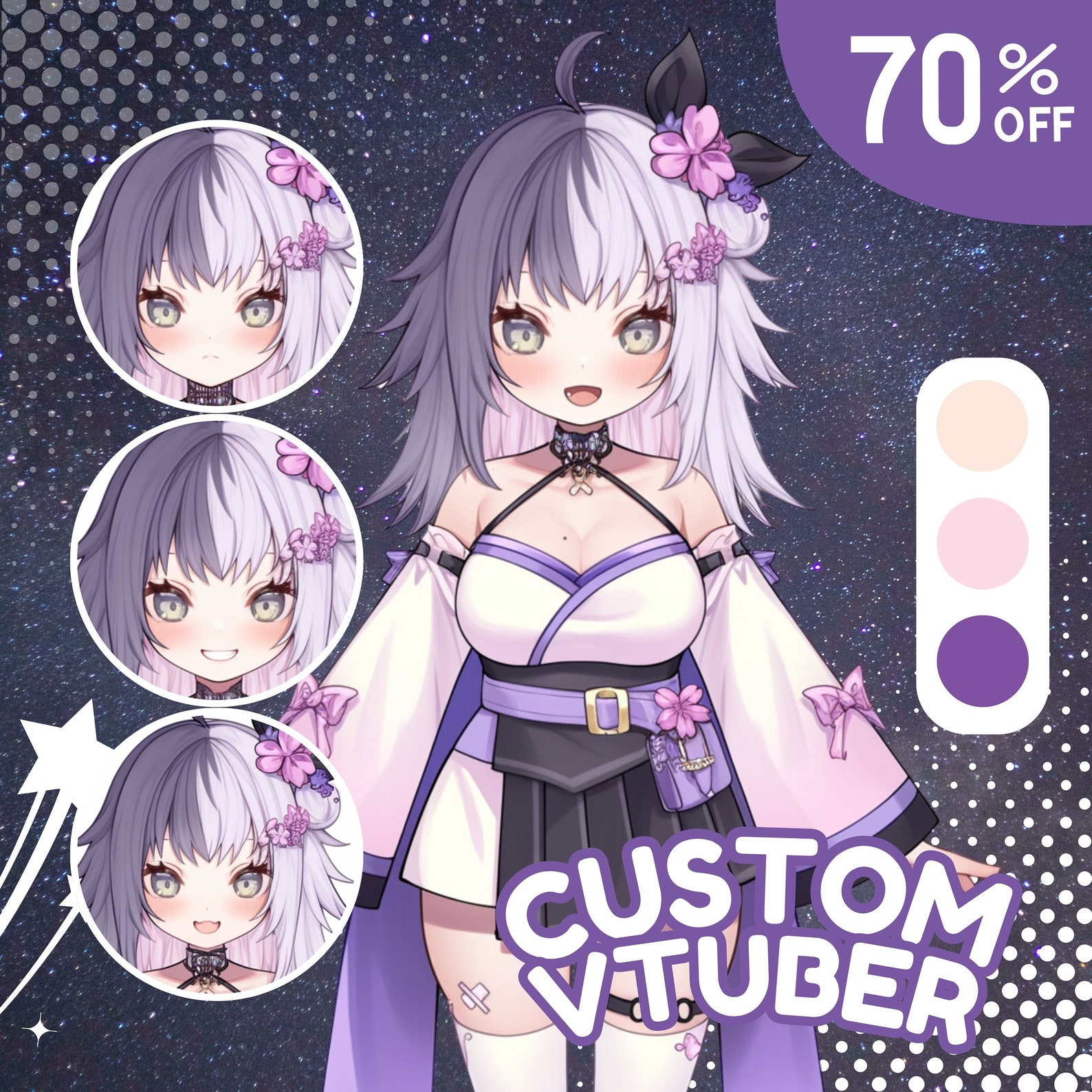 Custom Live2d Vtuber Commission Vtuber Assets Live2d Model Commission ...