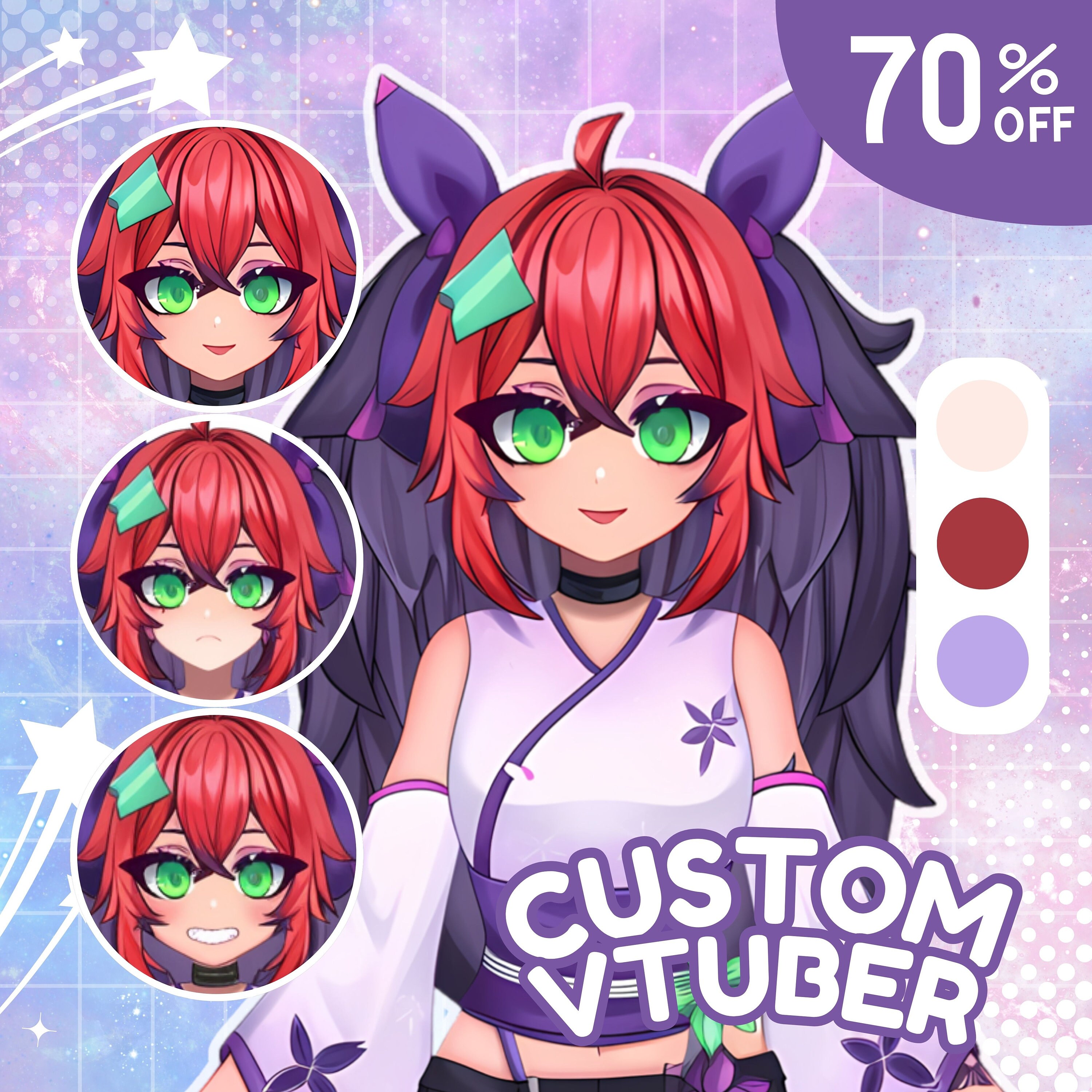 Custom Live2d Vtuber Commission Vtuber Assets Live2d Model Commission ...