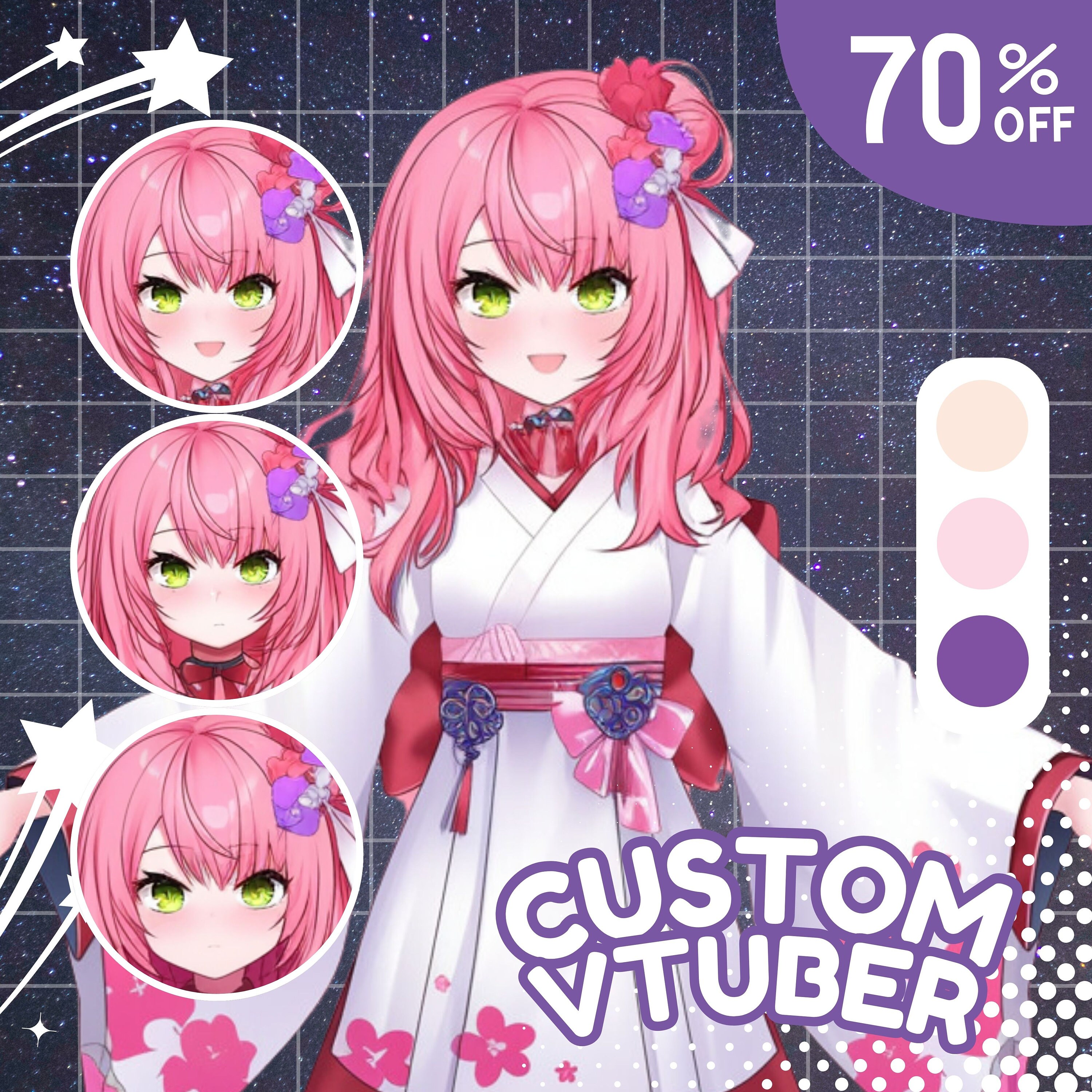Custom Live2d Vtuber Commission | Vtuber Assets | Live2d Model ...