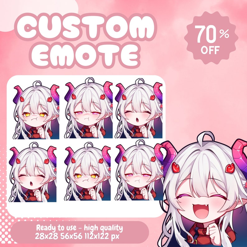 CUSTOM EMOTES Animated Emotes Custom Twitch Emotes Kick Emotes Cute ...