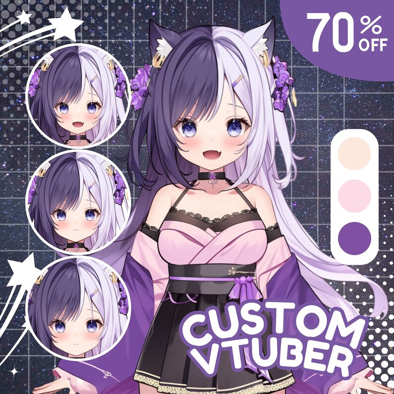 Custom Live2d Vtuber Commission | Vtuber Assets | Live2d Model ...