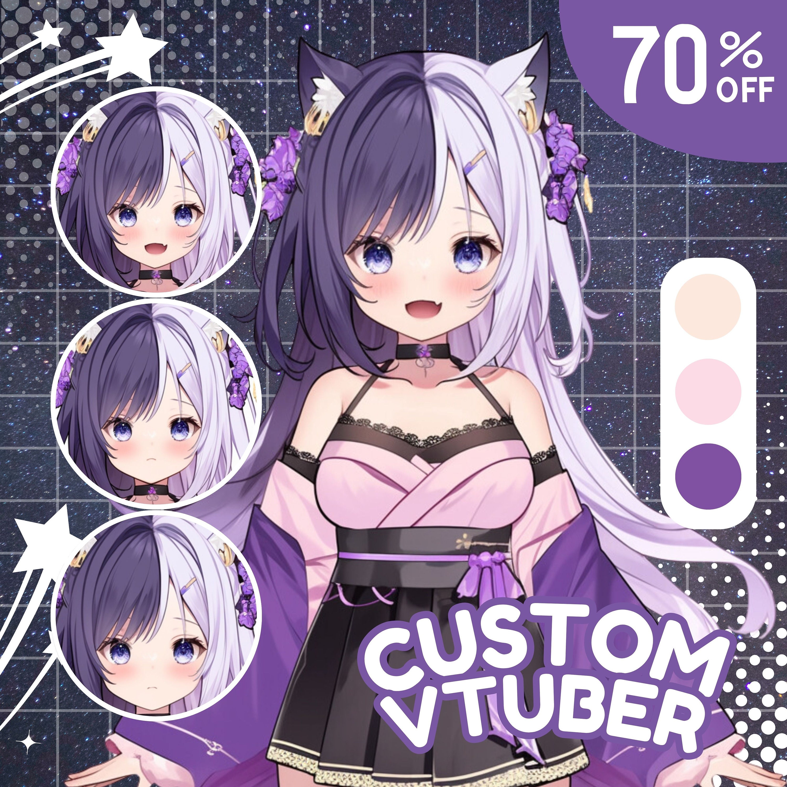 Custom Live2d Vtuber Commission | Vtuber Assets | Live2d Model ...