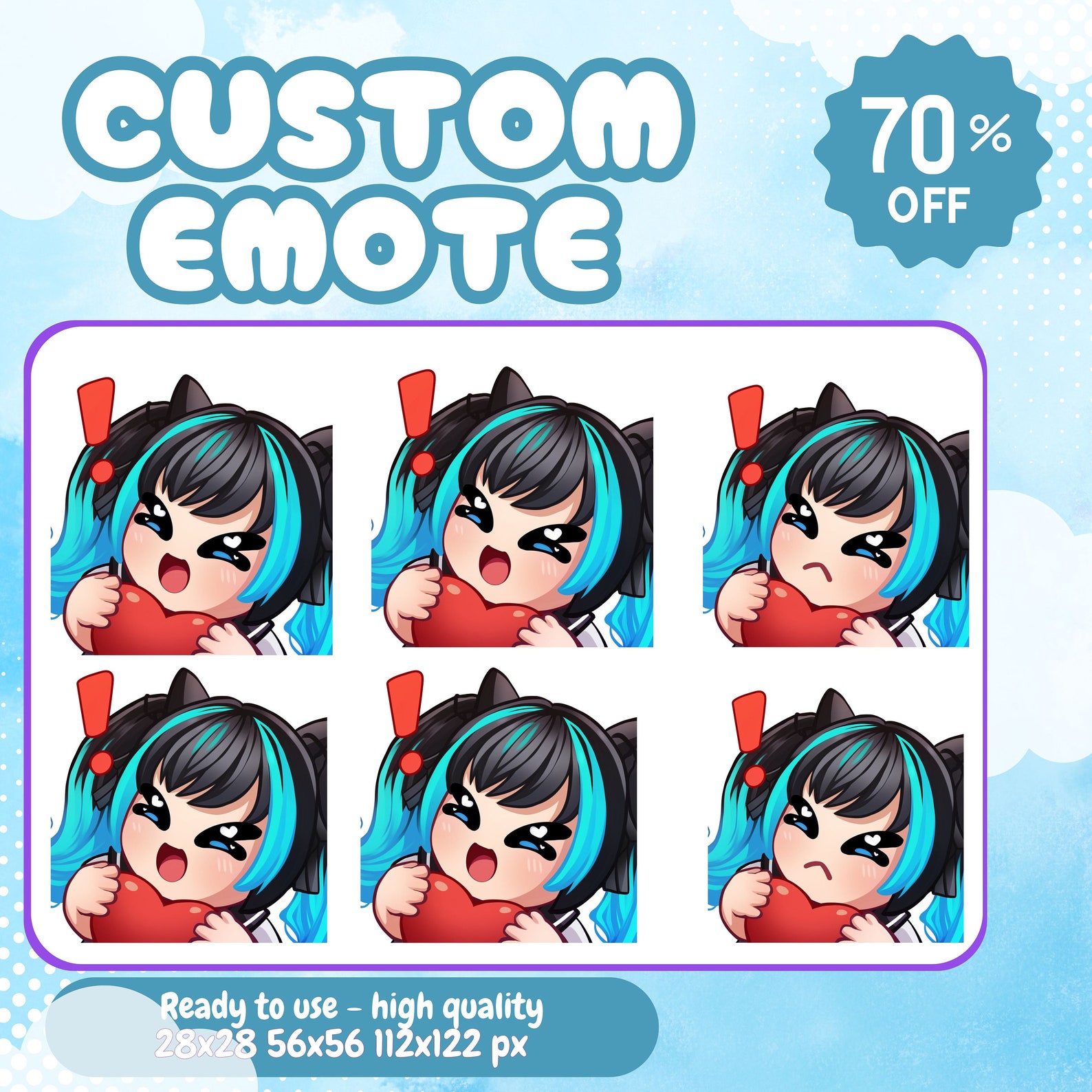 Custom Twitch Emotes Animated Emotes Twitch Emote for Streamer Cute ...