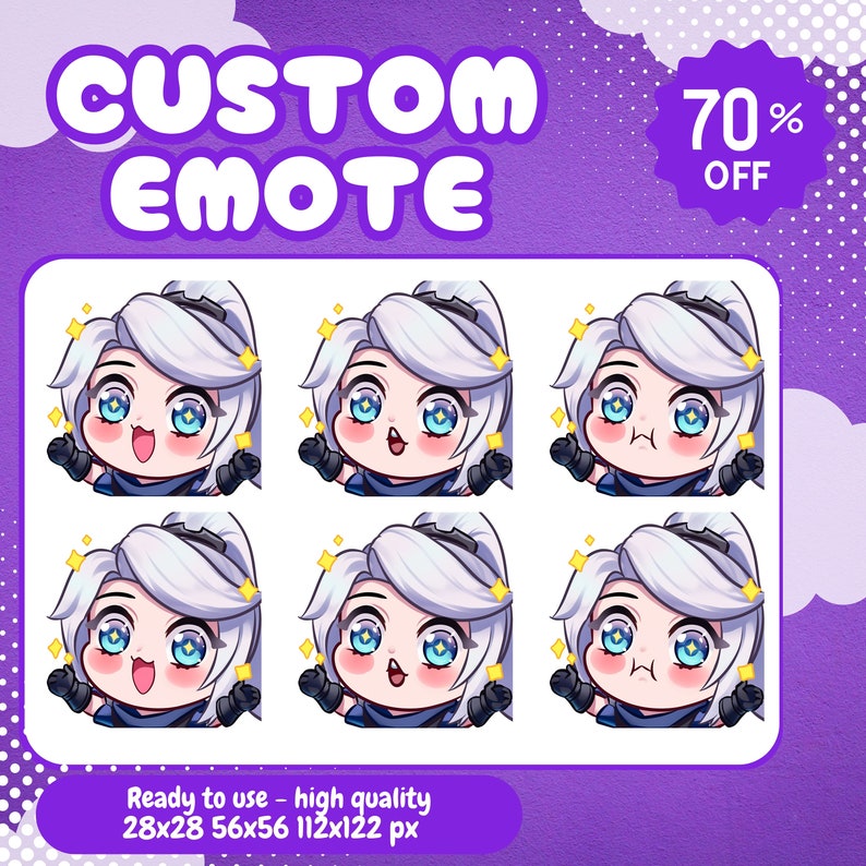 Custom Twitch Emotes Animated Emotes Twitch Emote for Streamer Cute ...