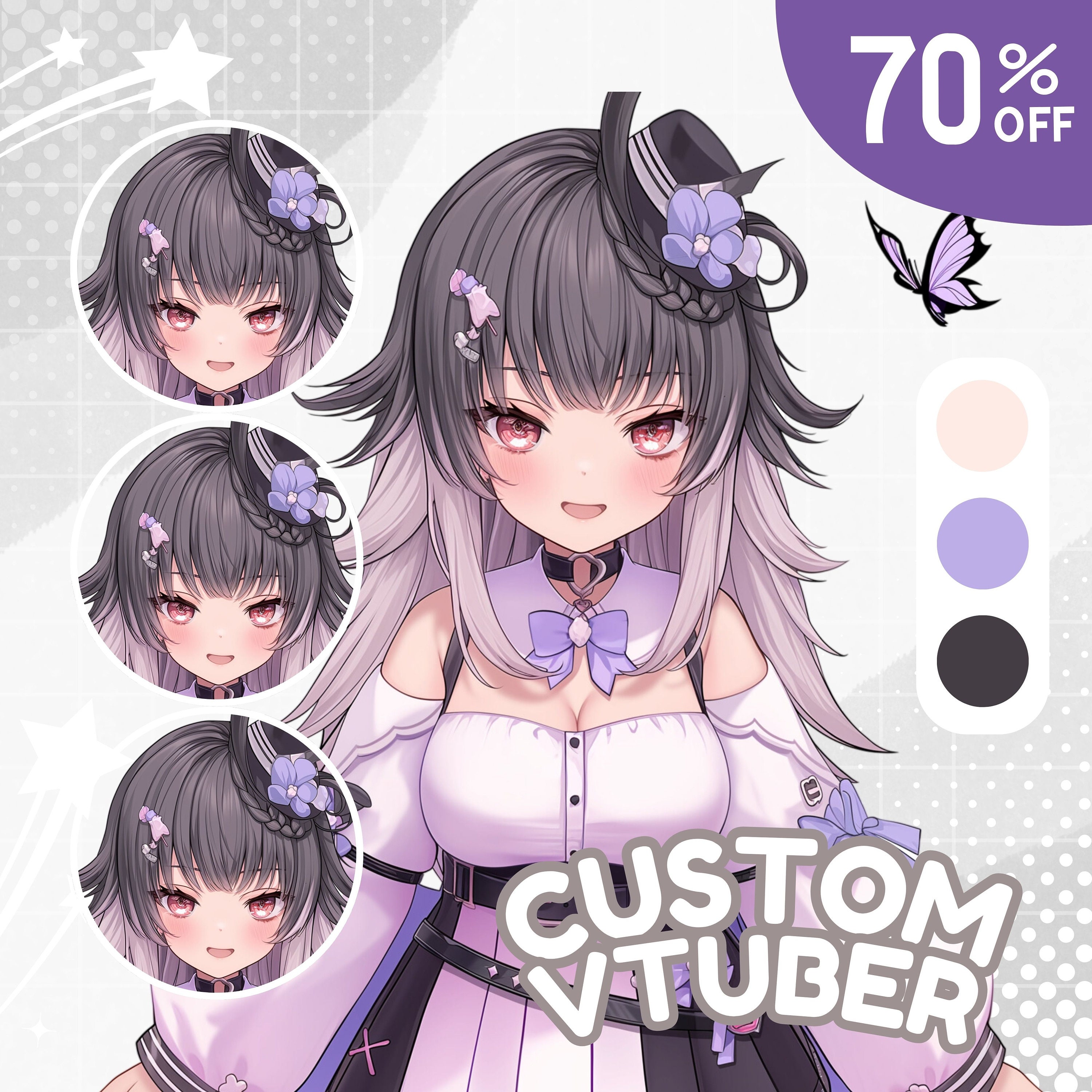 Custom Live2d Vtuber Commission | Vtuber Assets | Live2d Model ...