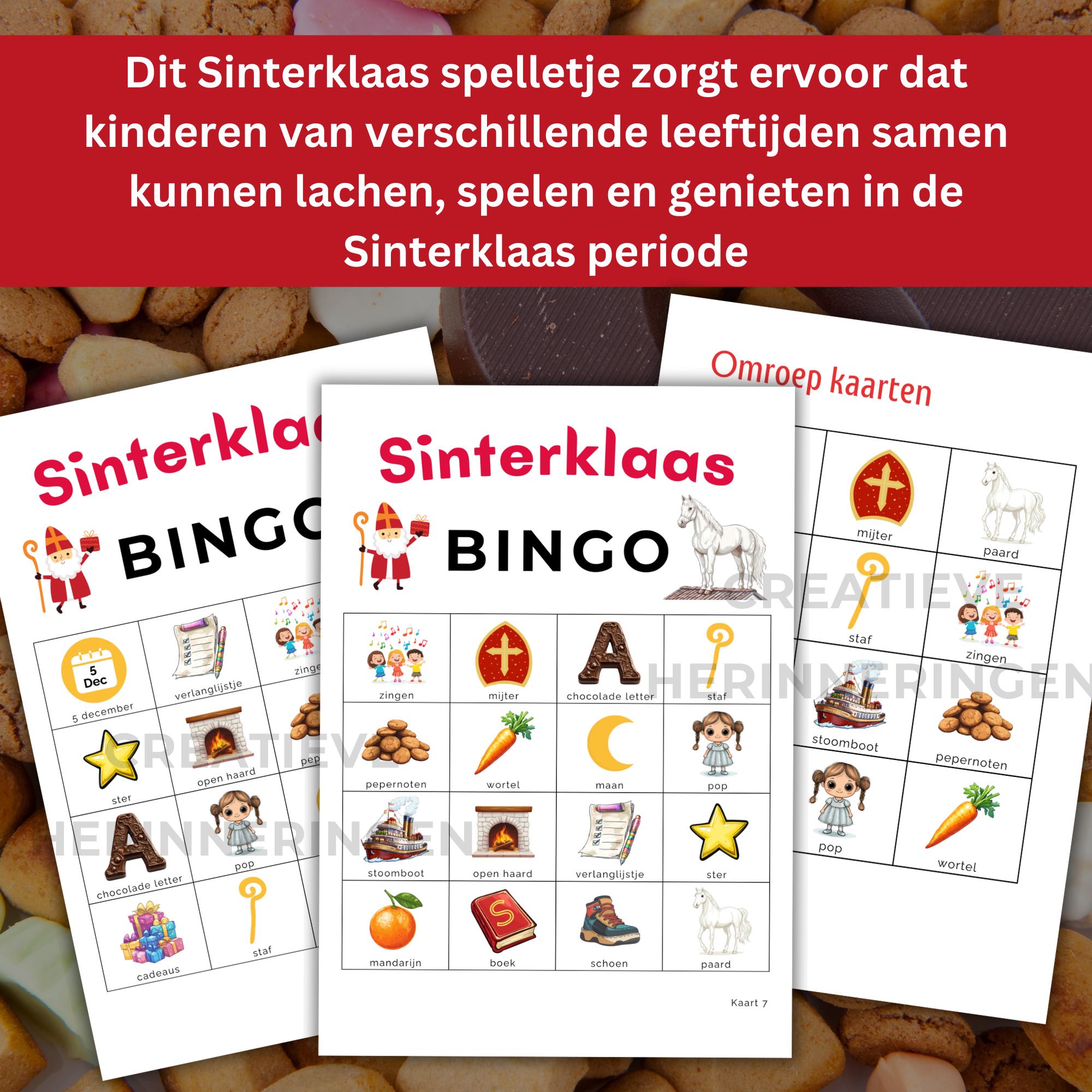 Sinterklaas Bingo 30 Bingo Cards, Sinterklaas Game for Children ...
