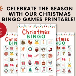 Christmas Bingo, 30 Unique Bingo Cards, Christmas Party Games, Xmas ...