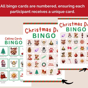 Christmas Dog Bingo, 30 Unique Bingo Cards PDF, Dog Bingo Printable ...
