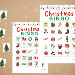 Christmas Bingo, 30 Unique Bingo Cards, Christmas Party Games, Xmas ...