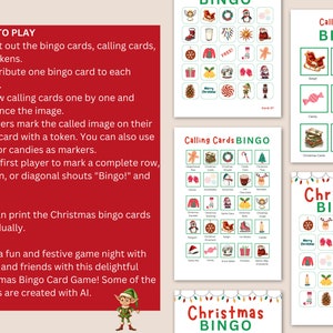 Christmas Bingo, 30 Unique Bingo Cards, Christmas Party Games, Xmas ...