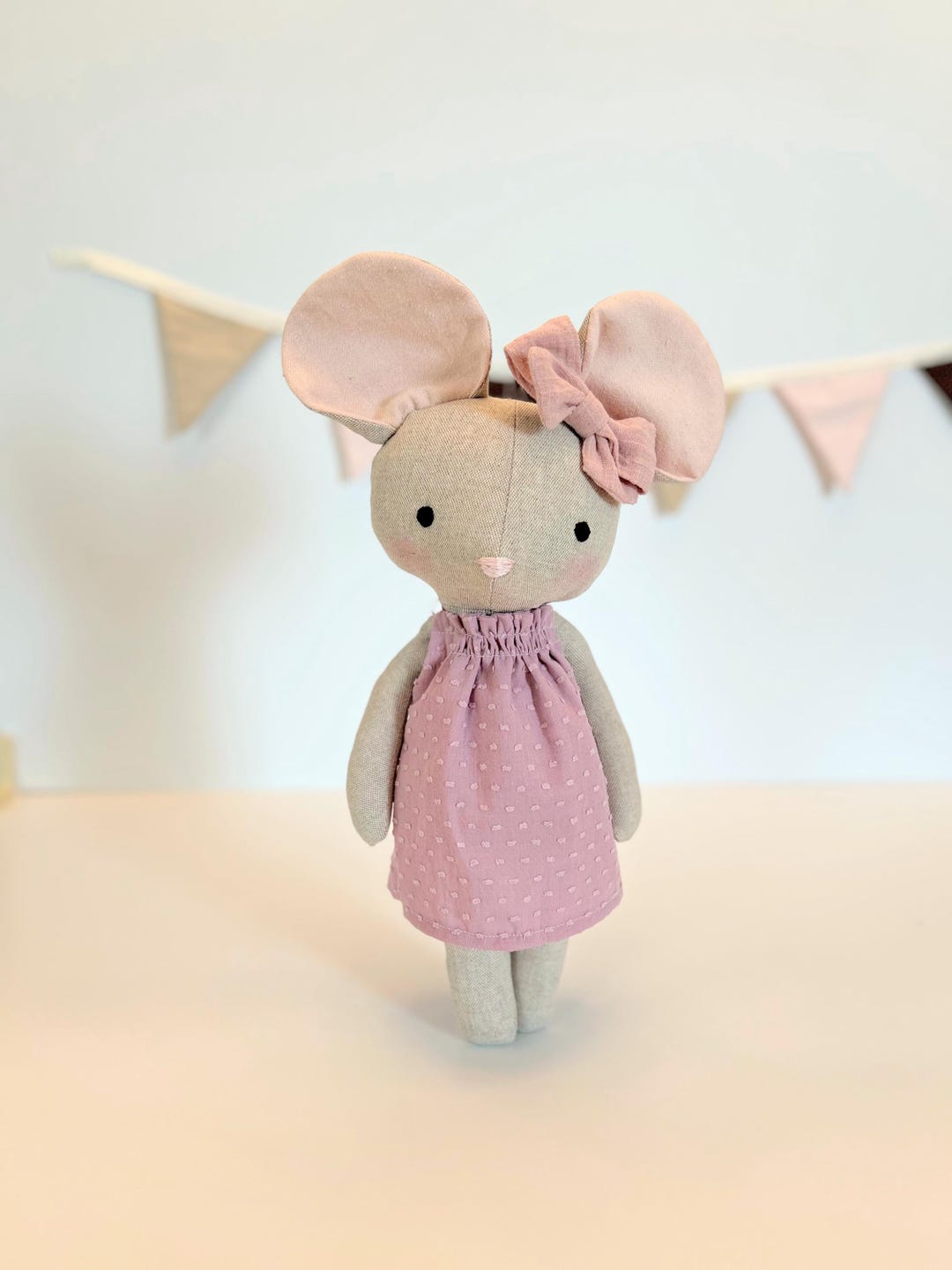 Mouse Doll Sewing Pattern: Cuddly Rag Doll With Dress (PDF Download ...