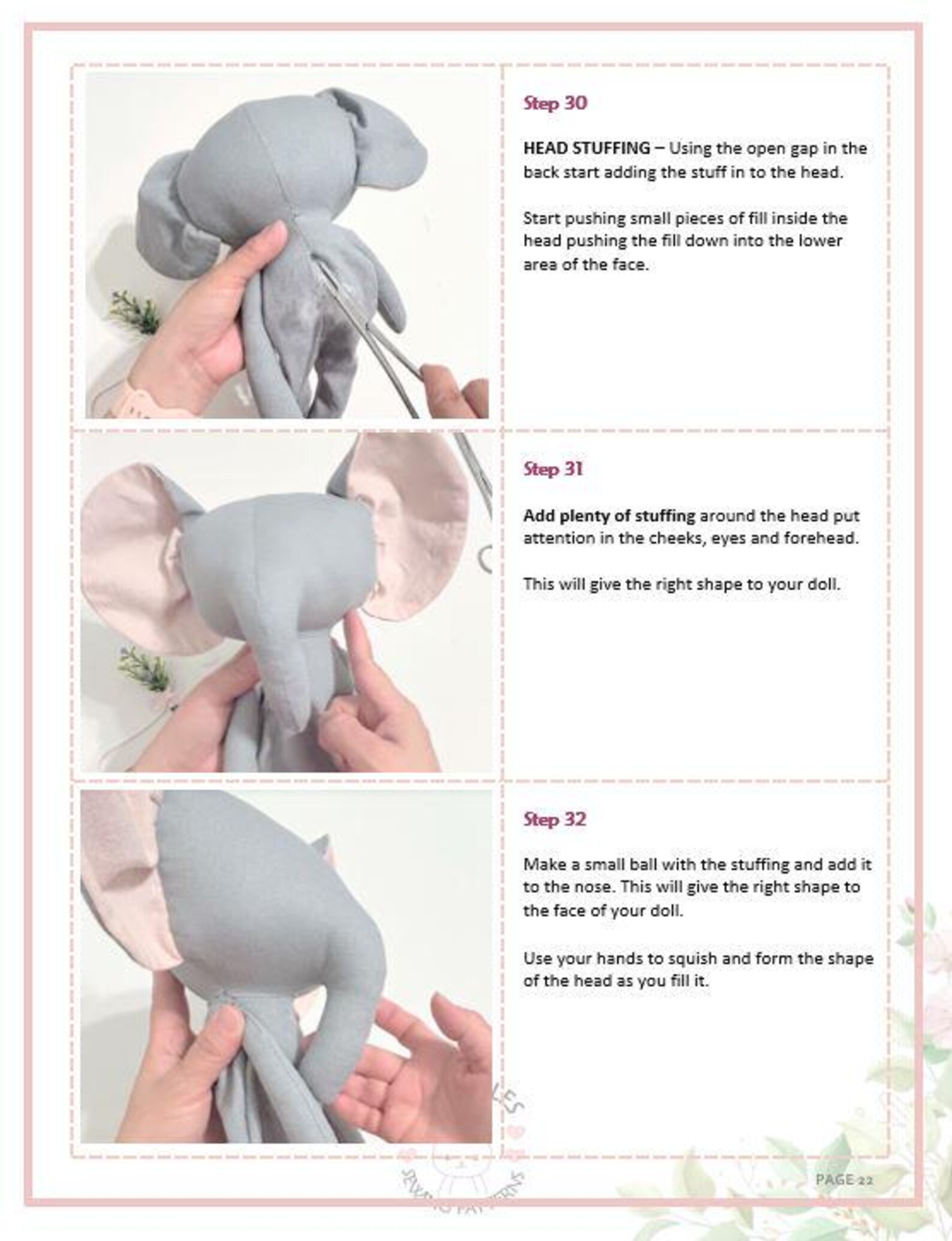 Elephant Ballerina Doll Sewing Pattern PDF: DIY Stuffed Animal Toy - Etsy