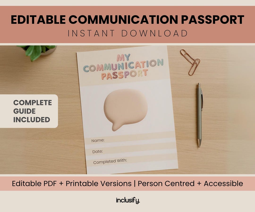 Editable Communication Passport – Person-centred, Accessible ...