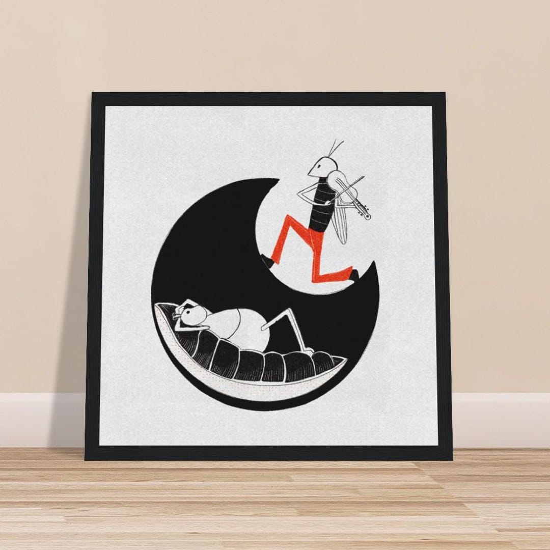 Artsy Illustrations Vintage Style Original Illustrations Red and Black ...