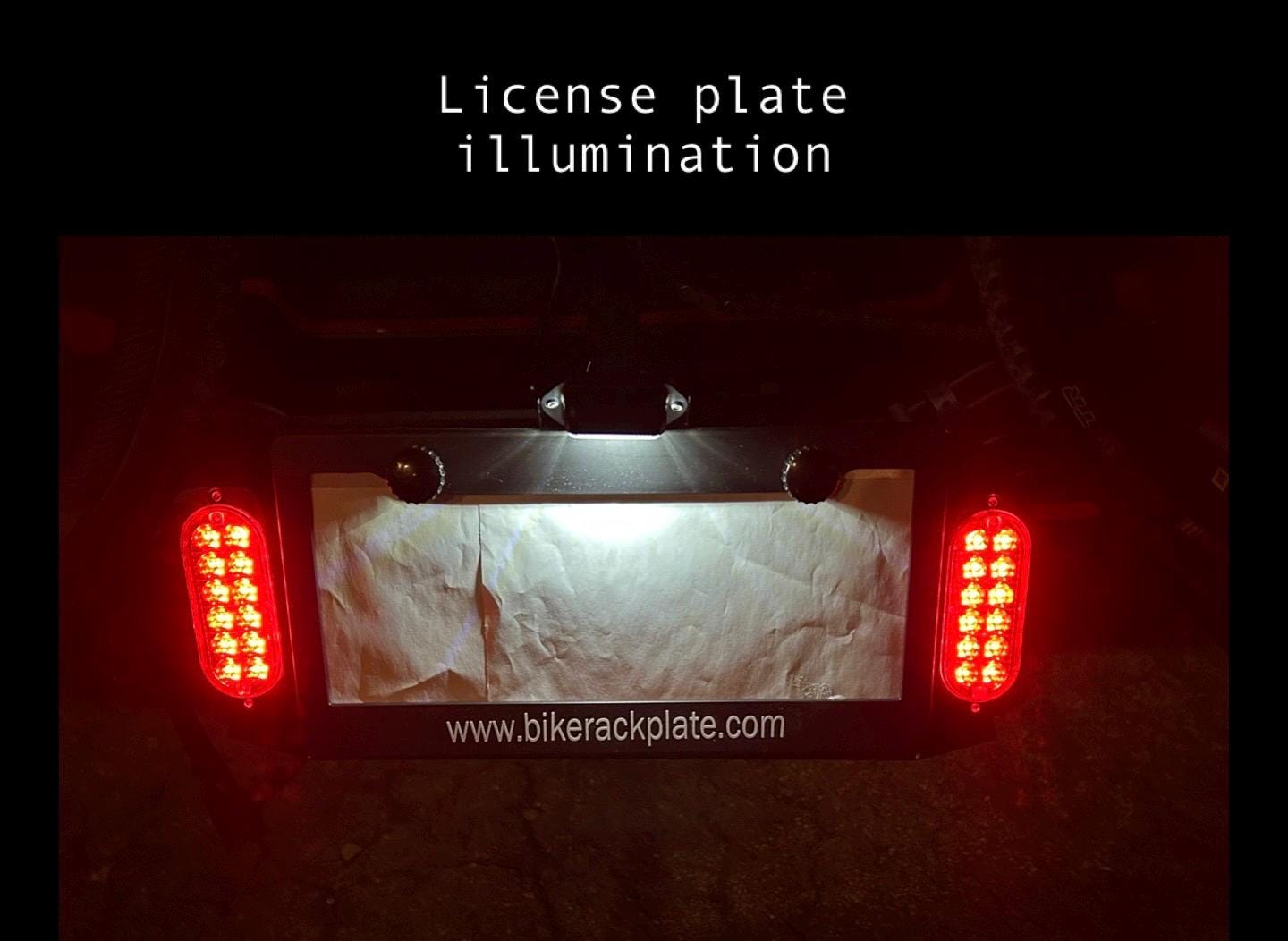Bike Rack License Plate Holder With Lights! - Etsy