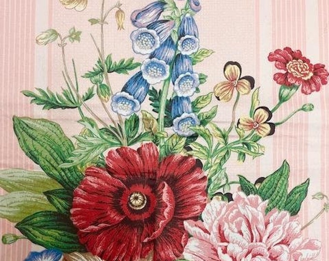 RARE Jay Yang "gabriel" Silky Sateen Romantic Striped Floral Decorating ...
