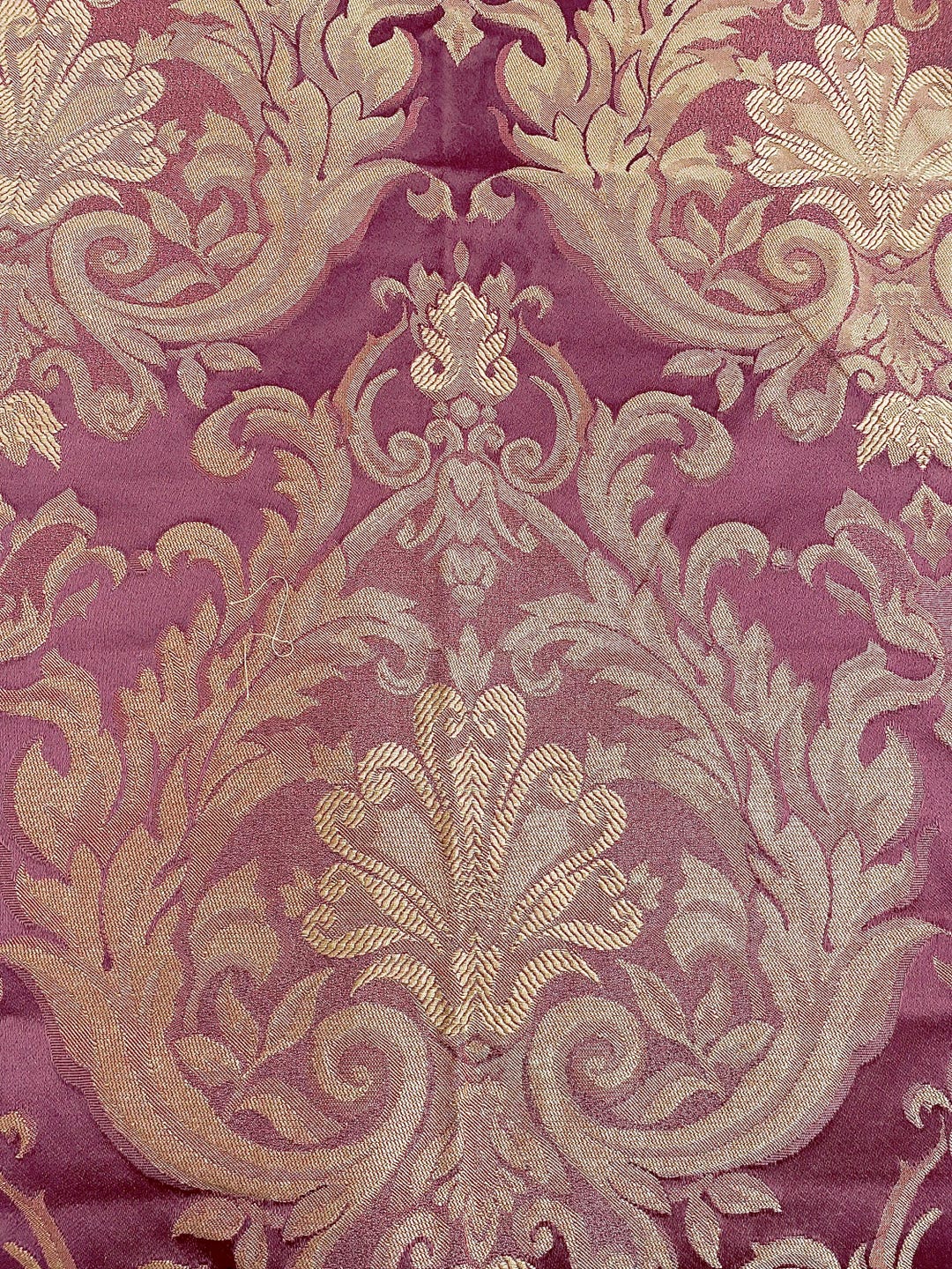 BEAUTIFUL 90s Damask in Plum/tan for Upholstery, Pillows, Chair Seats ...
