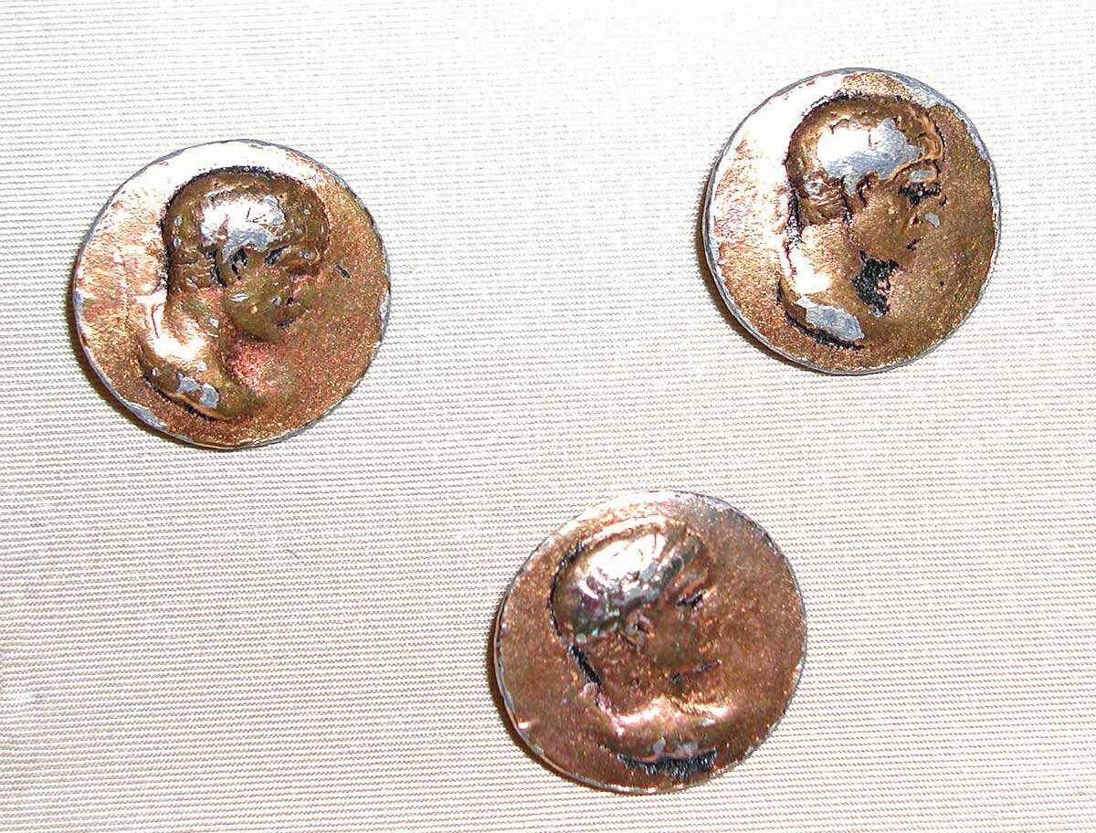 Gold Coin-style Metal Buttons With Metal Shank 7 Buttons Size 32 Line/3 ...