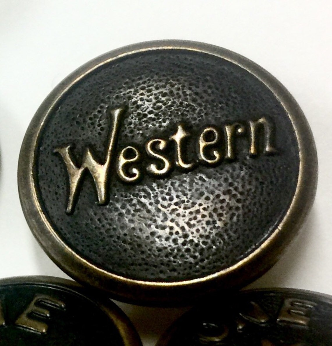LOT: Vintage 70s Western-themed Metal Buttons With Metal Shank - Etsy