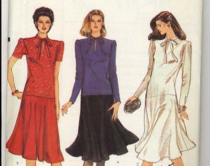 Vogue 1970's Pretty Drop Waist Dress Pattern No. 7902 - Etsy