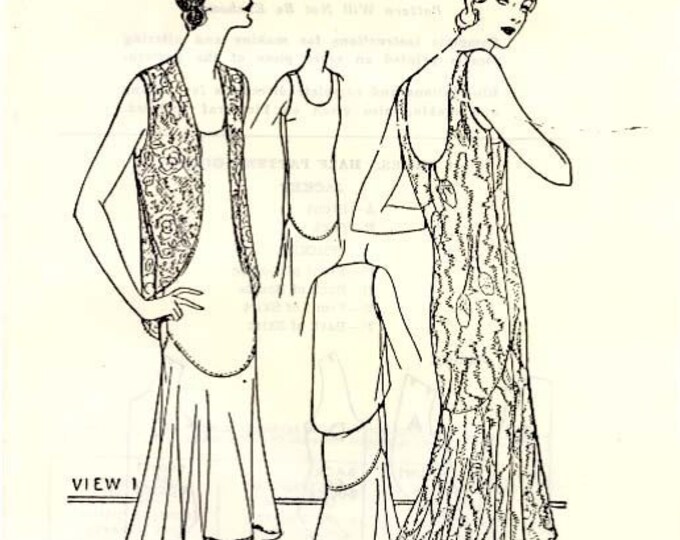 Reproduction Pattern Vintage 1929 Women's Evening Dress - Etsy