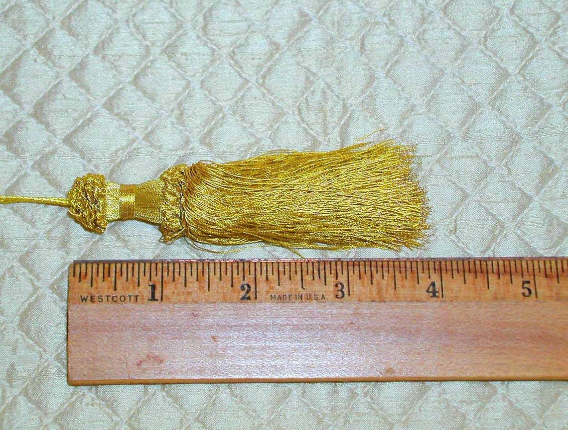 Brilliant Gold Tassels From France Fine Metal Thread Great for Evening ...
