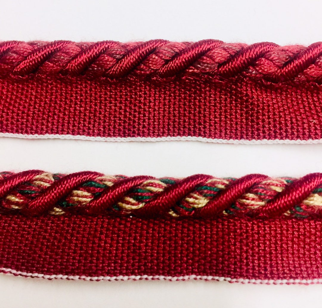 LOT of Red British Trimming/conso Trims - Cord Edges, Great for Pillows ...