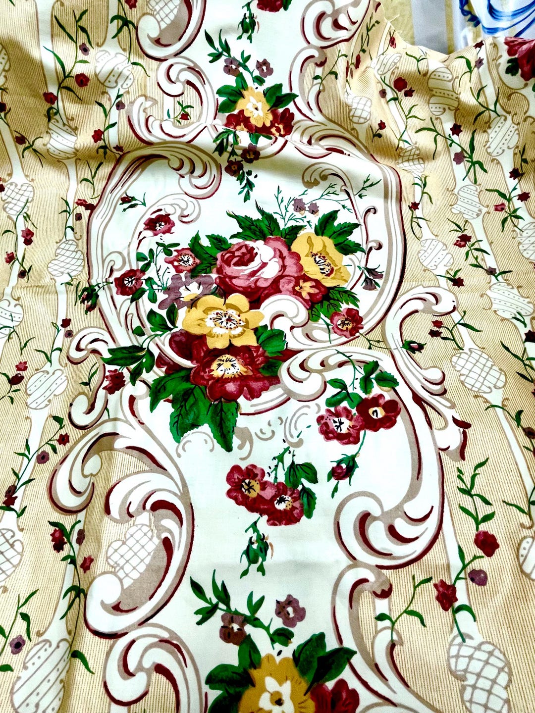 Vintage RARE 1994 Colefax & Fowler Baroque Floral Chintz "mallory" !.3 ...