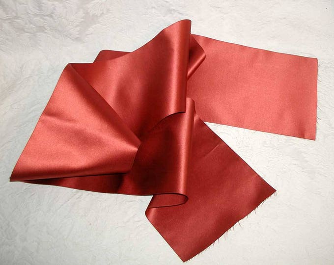 Vintage Wide Rust-orange Silk Satin Ribbon 70" Long X 6 1/2" Wide - Hat ...