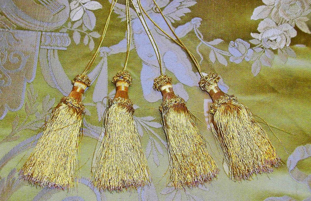 Brilliant Gold Tassels From France Fine Metal Thread Great for Evening ...