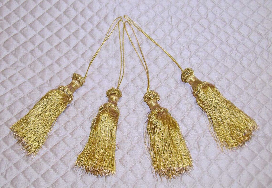 Brilliant Gold Tassels From France Fine Metal Thread Great for Evening ...