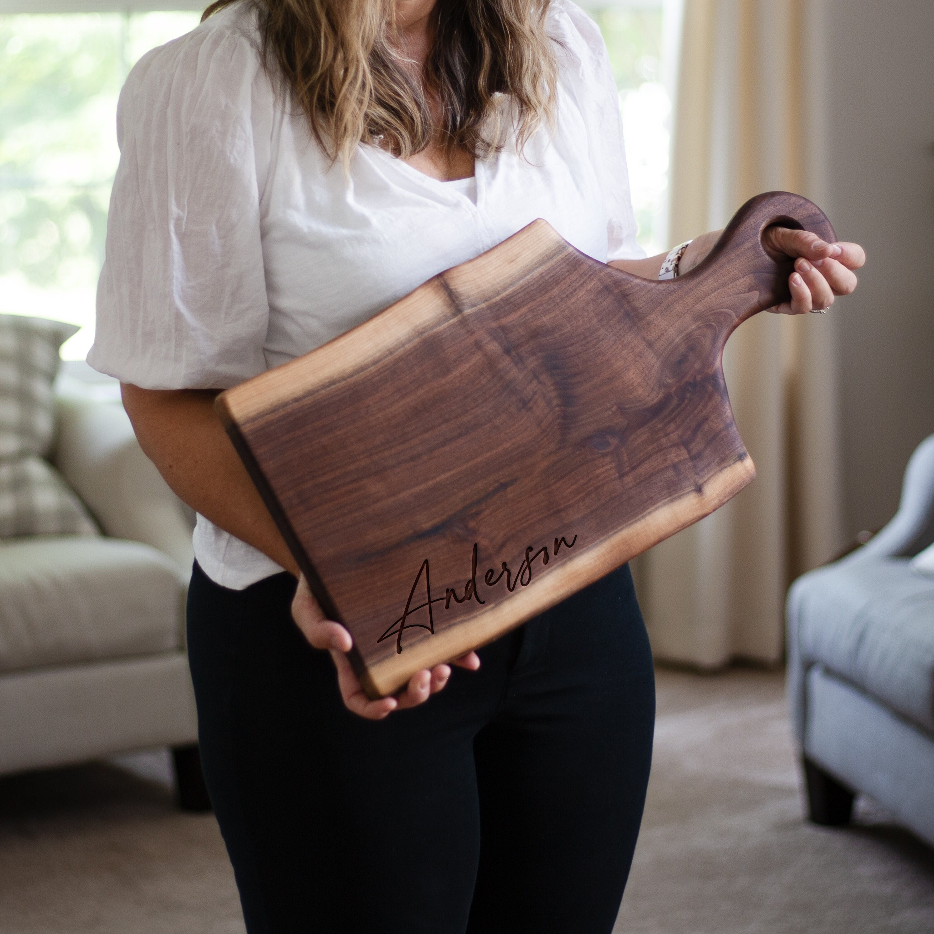 Live Edge Charcuterie Board Personalized Rustic Cheese Board Custom