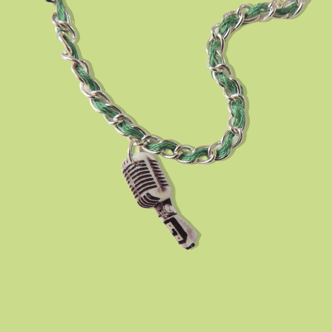 Microphone Charm - Vision Board Bracelet Jewelry - Etsy