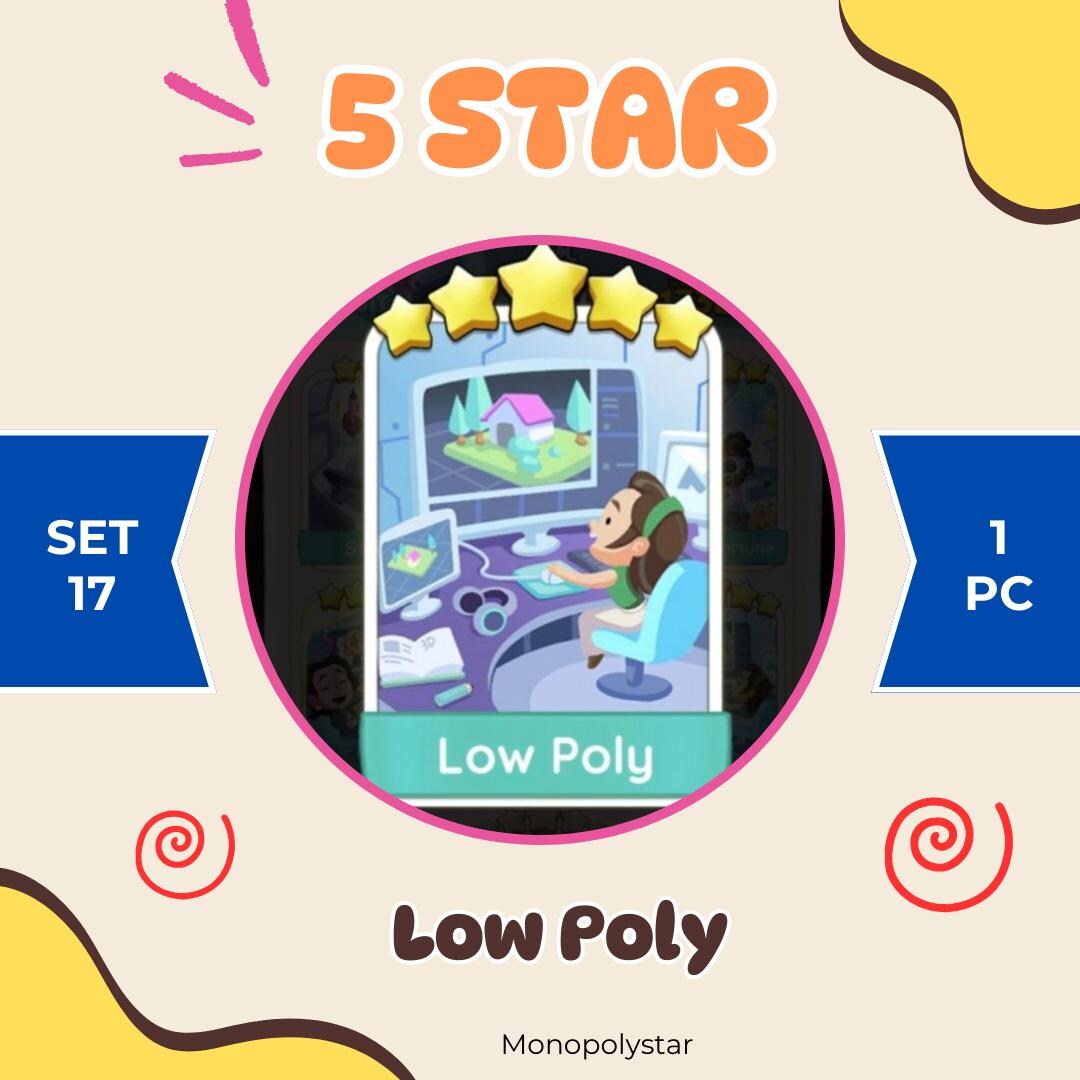 Mono-go 5 Star Low Poly 1 Piece - Etsy