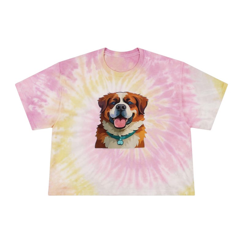 Grateful Dog Tie-dye Crop Tee, Cute Dog Shirt for Women, Summer Casual ...