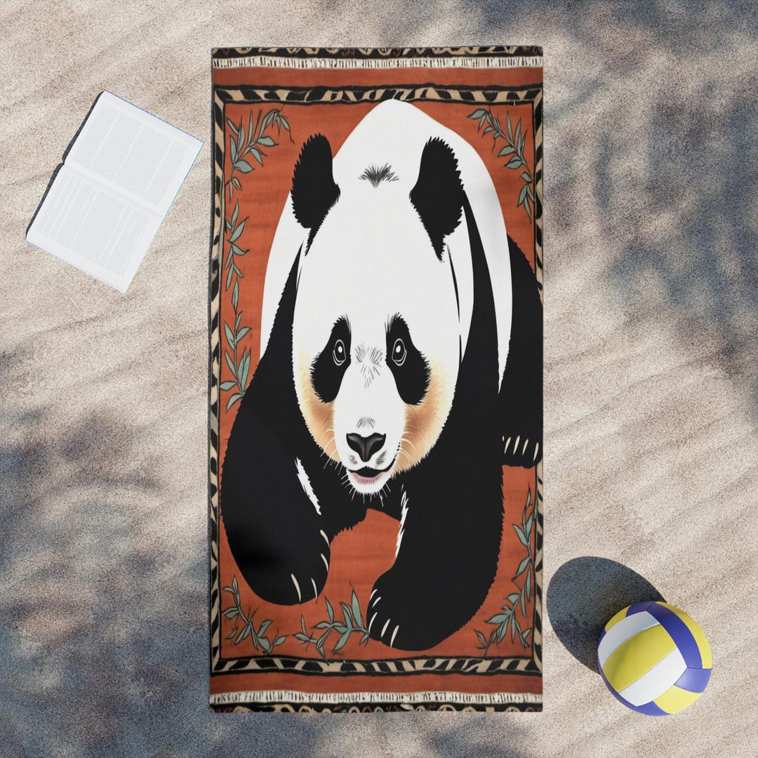 Panda Paradise Beach Towel, Fun Panda Towel for Kids, Summer Pool ...