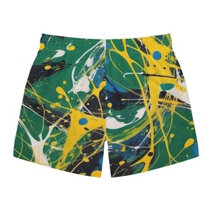 Colorful Men's Swim Trunks, Colorful Beach Shorts for Summer Fun, Pool ...