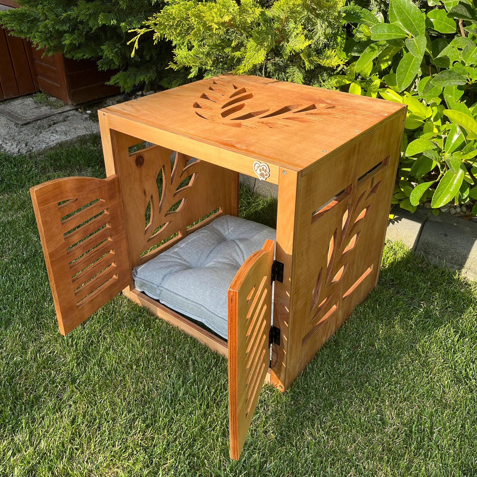 MERWOOD Dog House, Kennel Furniture With Dog Bed,creative Dog Crate ...