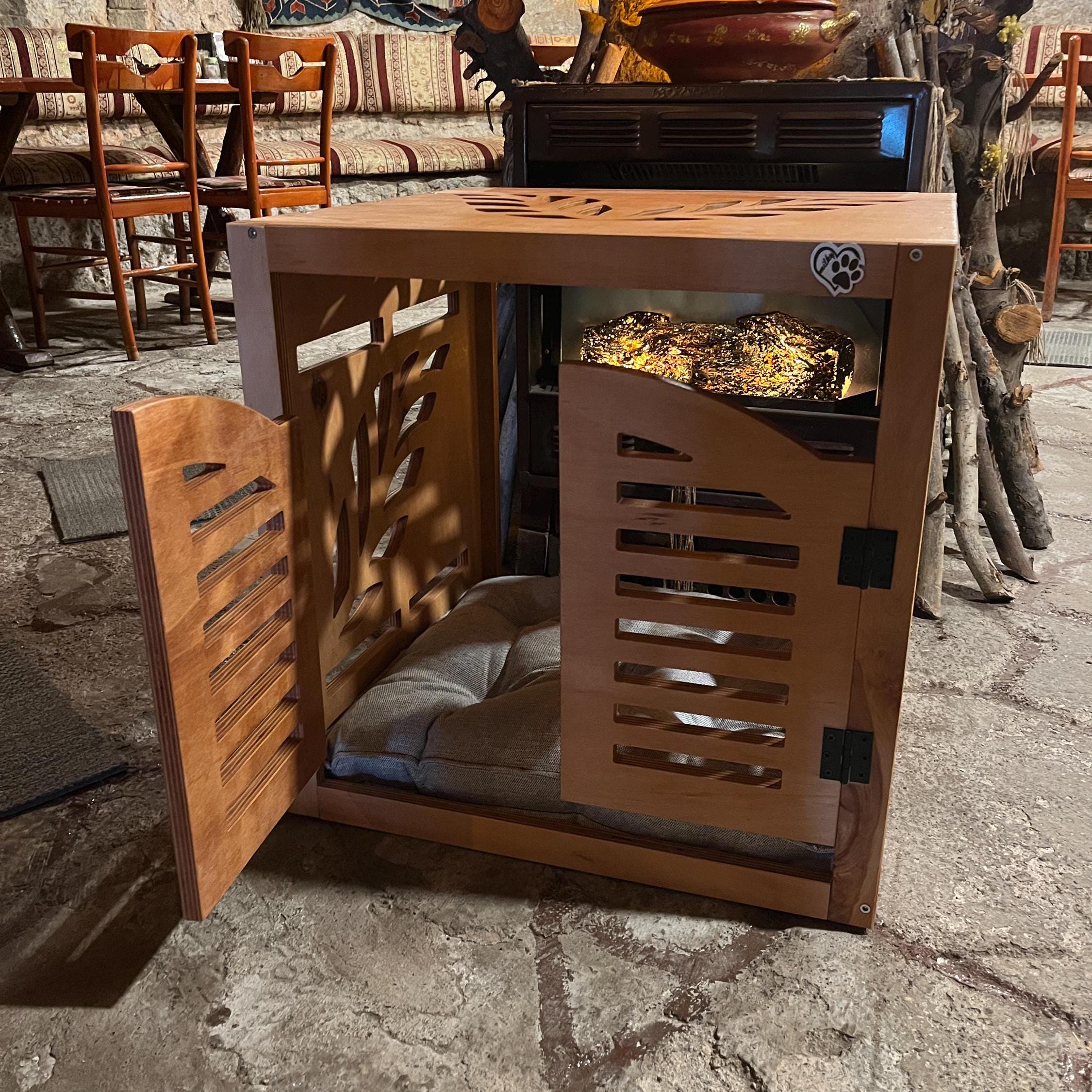 MERWOOD Dog House, Kennel Furniture With Dog Bed,creative Dog Crate ...