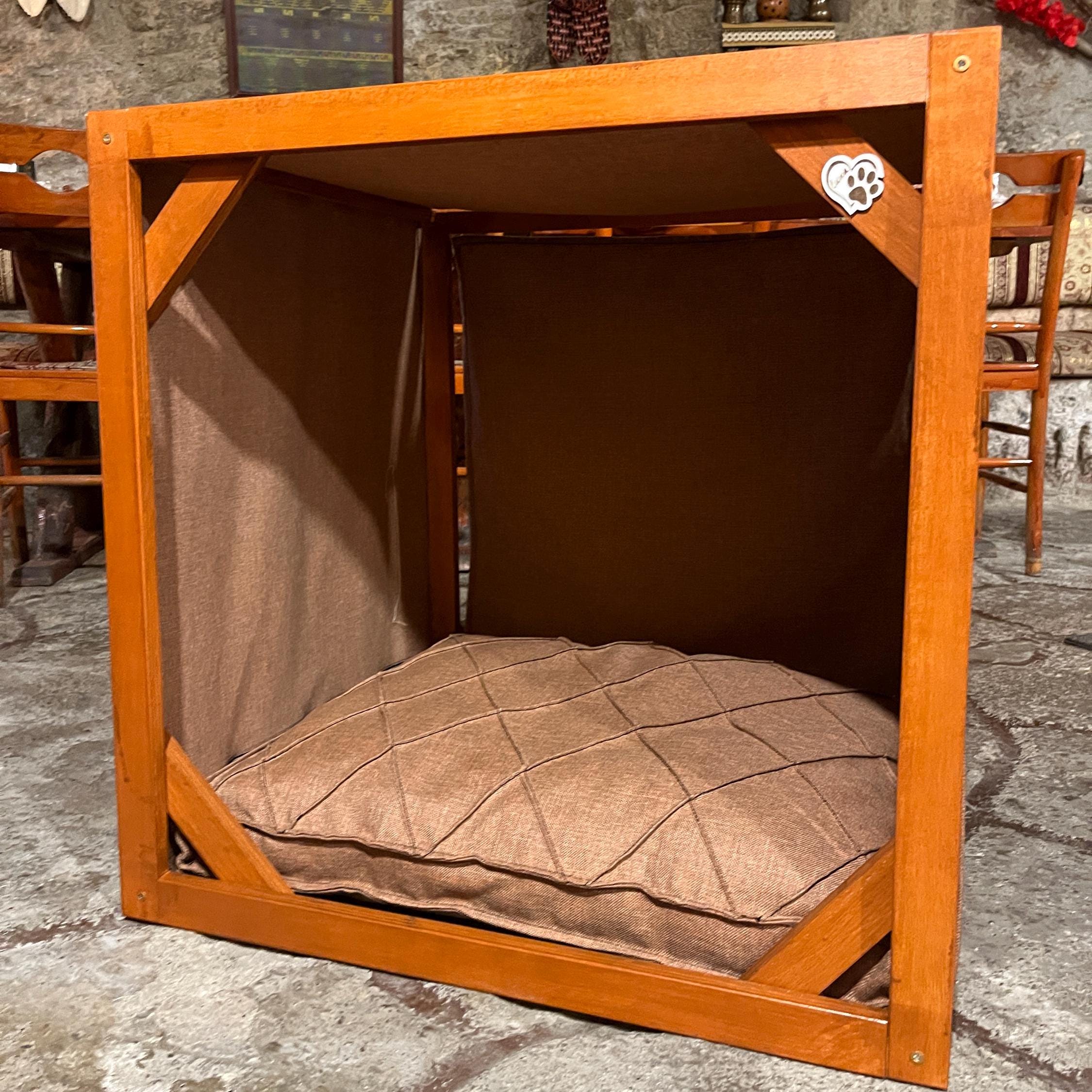 MERWOOD Dog House,wooden Dog House,kennel Furniture With Dog Bed ...