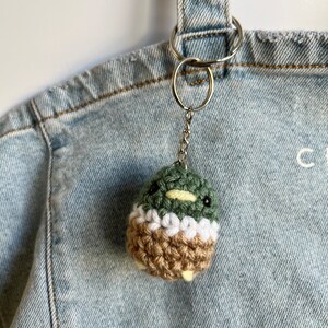 Crochet Duck Keychain: Handmade Amigurumi Bag Charm - Etsy