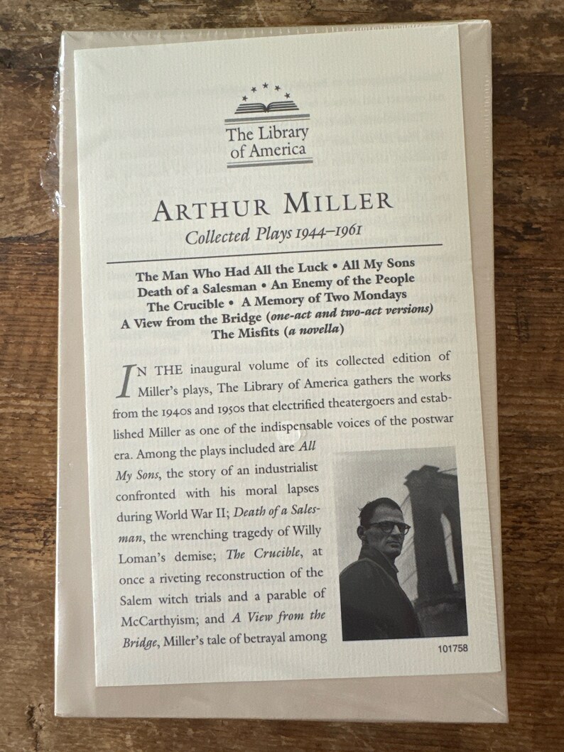 ARTHUR MILLER - Collected Plays 1944-1961 -- SEALED - the Library of ...