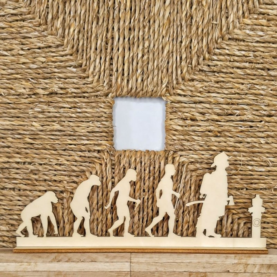 Wooden Evolution Stand Fireman / Home Decoration / Gift for All / Fire ...
