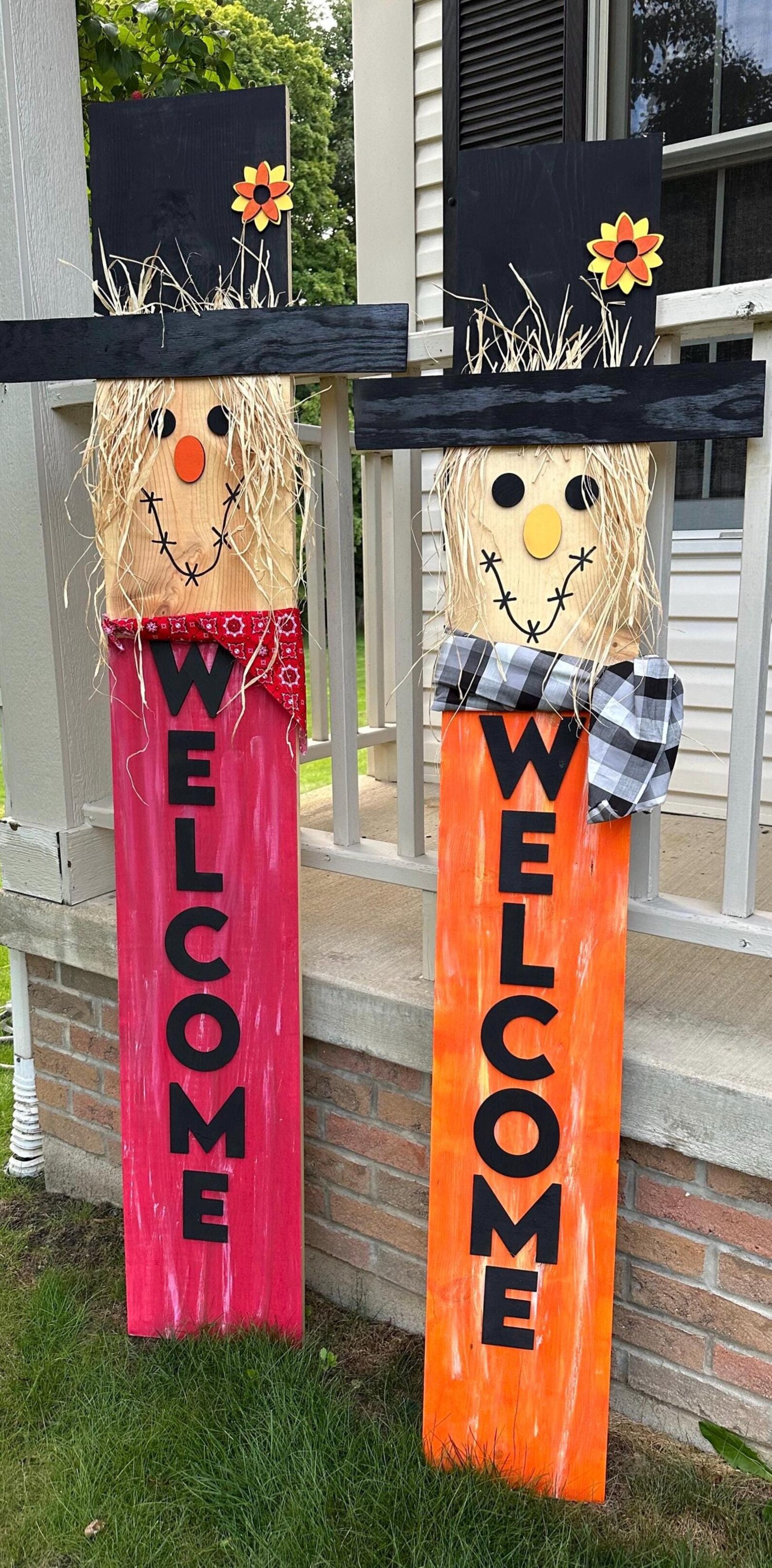 Scarecrow Leaning Porch Sign, Fall Decor, Home Decor, Cute Porch Signs ...