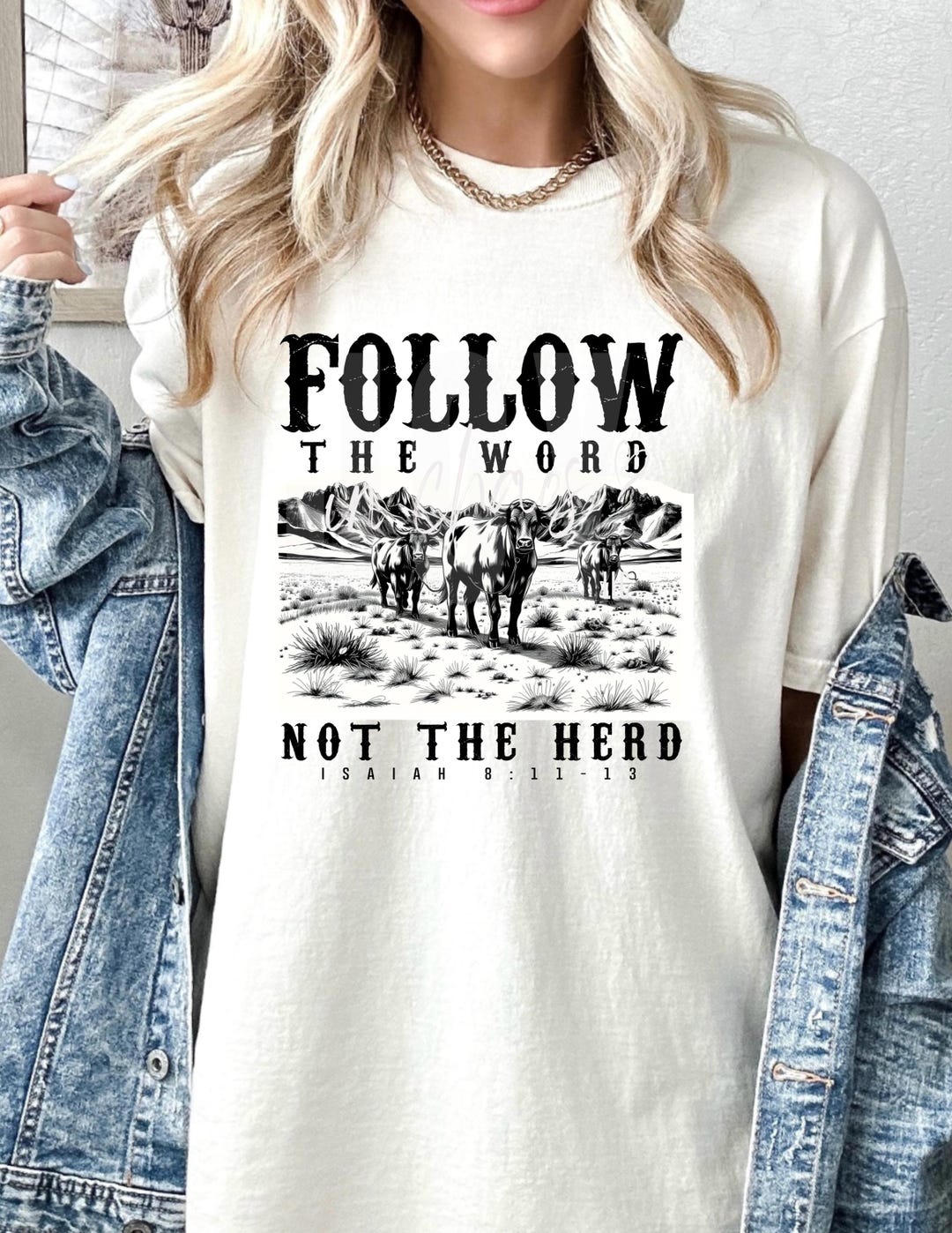Follow the Word Not the Herd PNG, Western Cattle, Christian Design ...