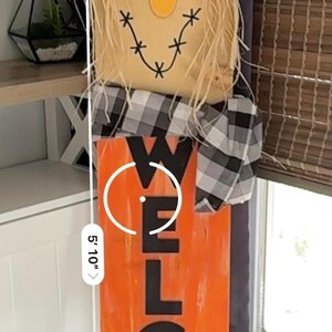 Scarecrow Leaning Porch Sign, Fall Decor, Home Decor, Cute Porch Signs ...