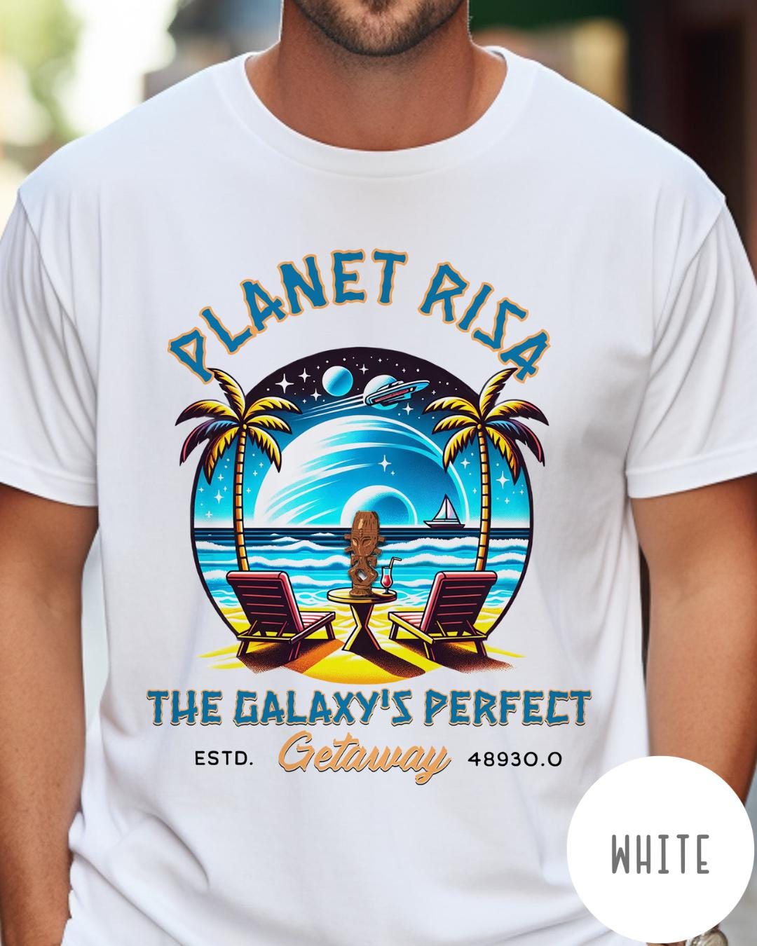 Planet Risa Art Deco Unisex Garment-dyed T-shirt, Star Trek Fan, Beach ...