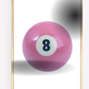 Chic Pink 8 Ball Poster Trendy Wall Art for Fashion Girls - Etsy