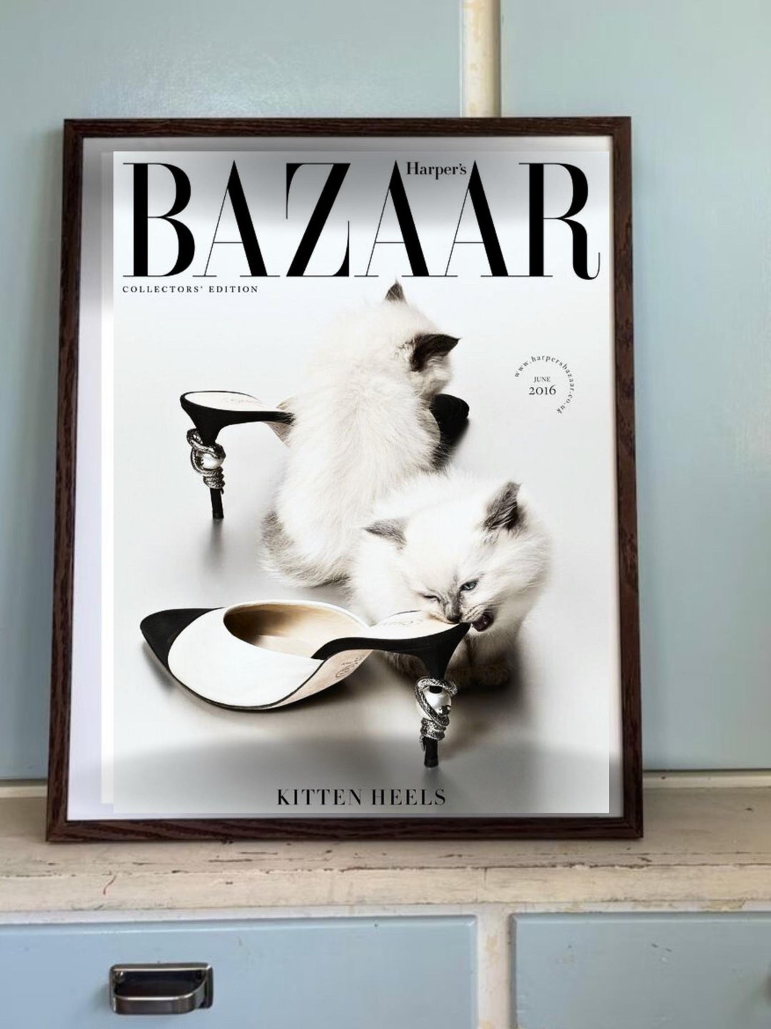 Kitten Heels Harpers Bazar Magazine Cover - Etsy