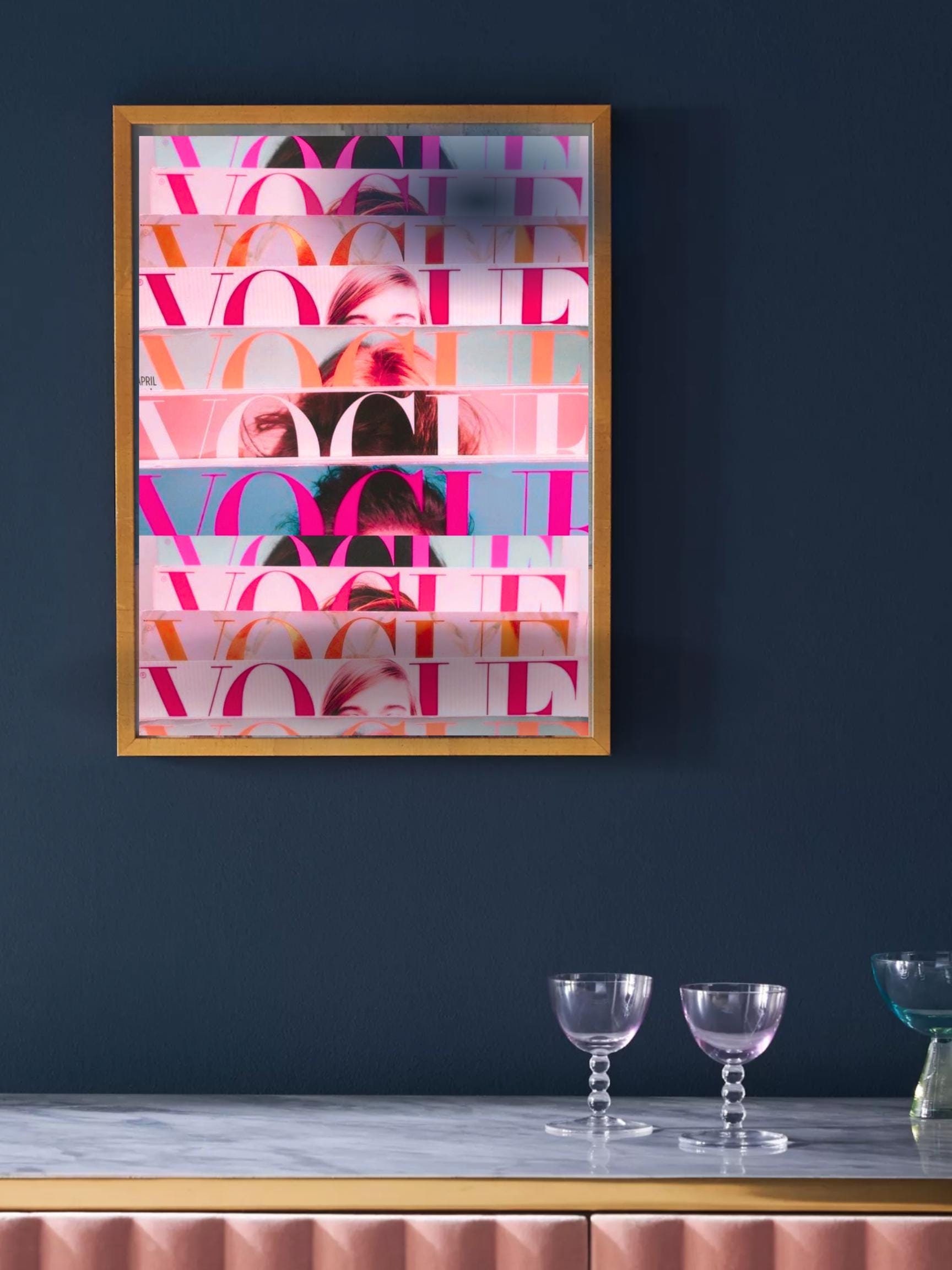 Stacked Vogue Magazine Poster Chic Wall Art for Fashion Lovers - Etsy